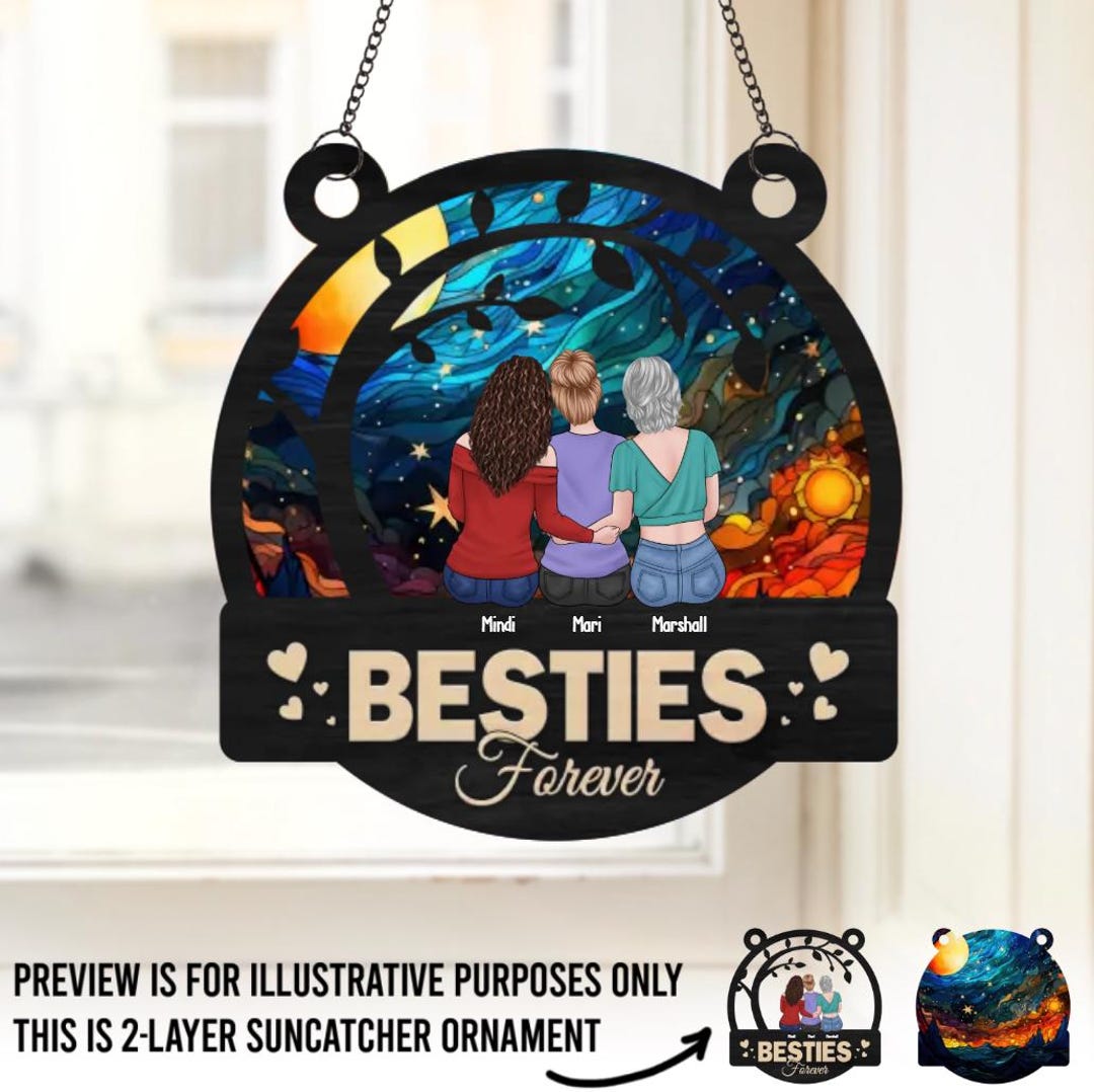Personalized Best Friend Suncatcher Ornament - Custom "good Friends Are ...