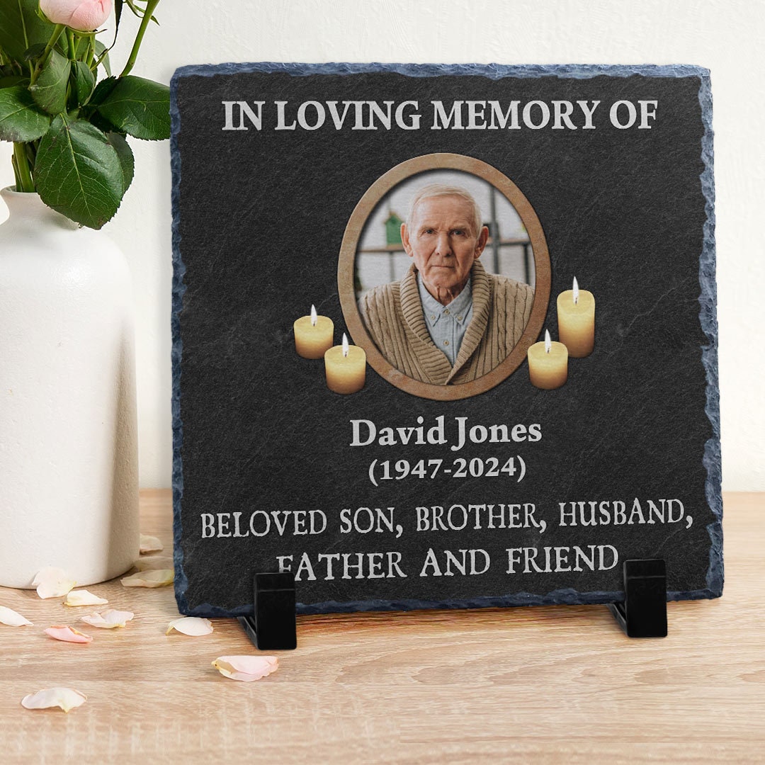 In Loving Memory Personalized Memorial Stone for Dad Mom Loss Family ...