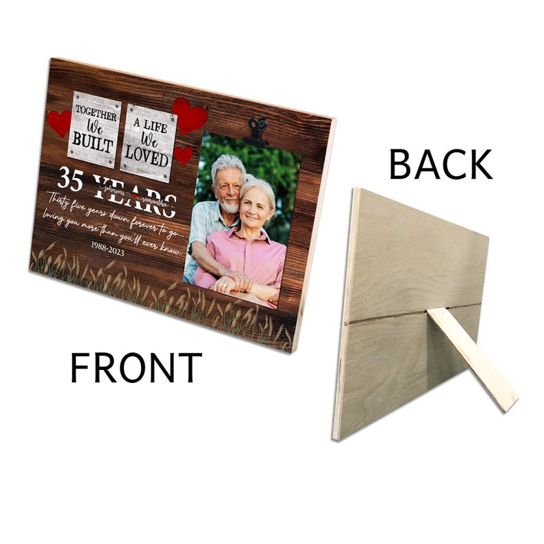 Wedding Anniversary 35th Husband and Wife Picture Frame for Anniversary ...