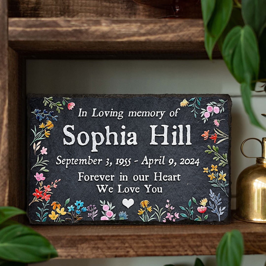 Makezbright in Loving Memory Personalized Dad Mom Loss Memorial Stone ...