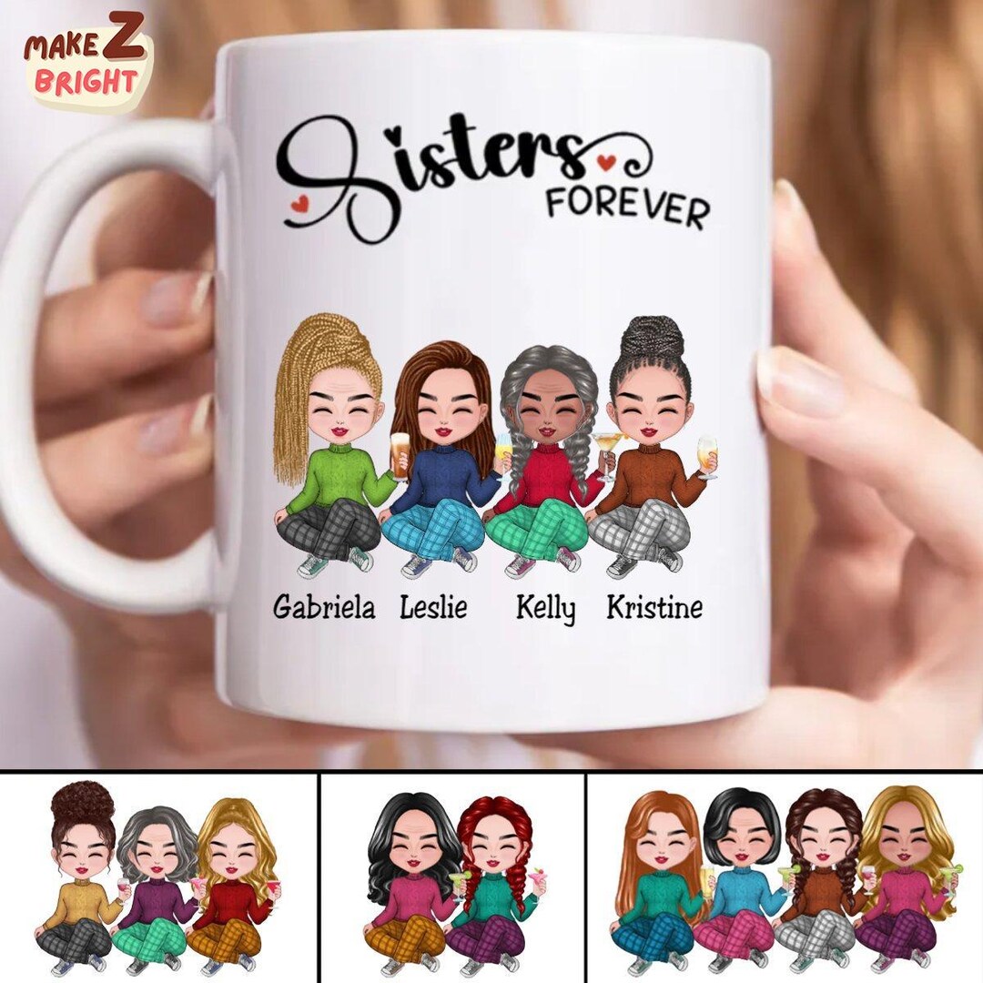 Personalized Sisters Forever Mug - Custom Family Gift - Etsy