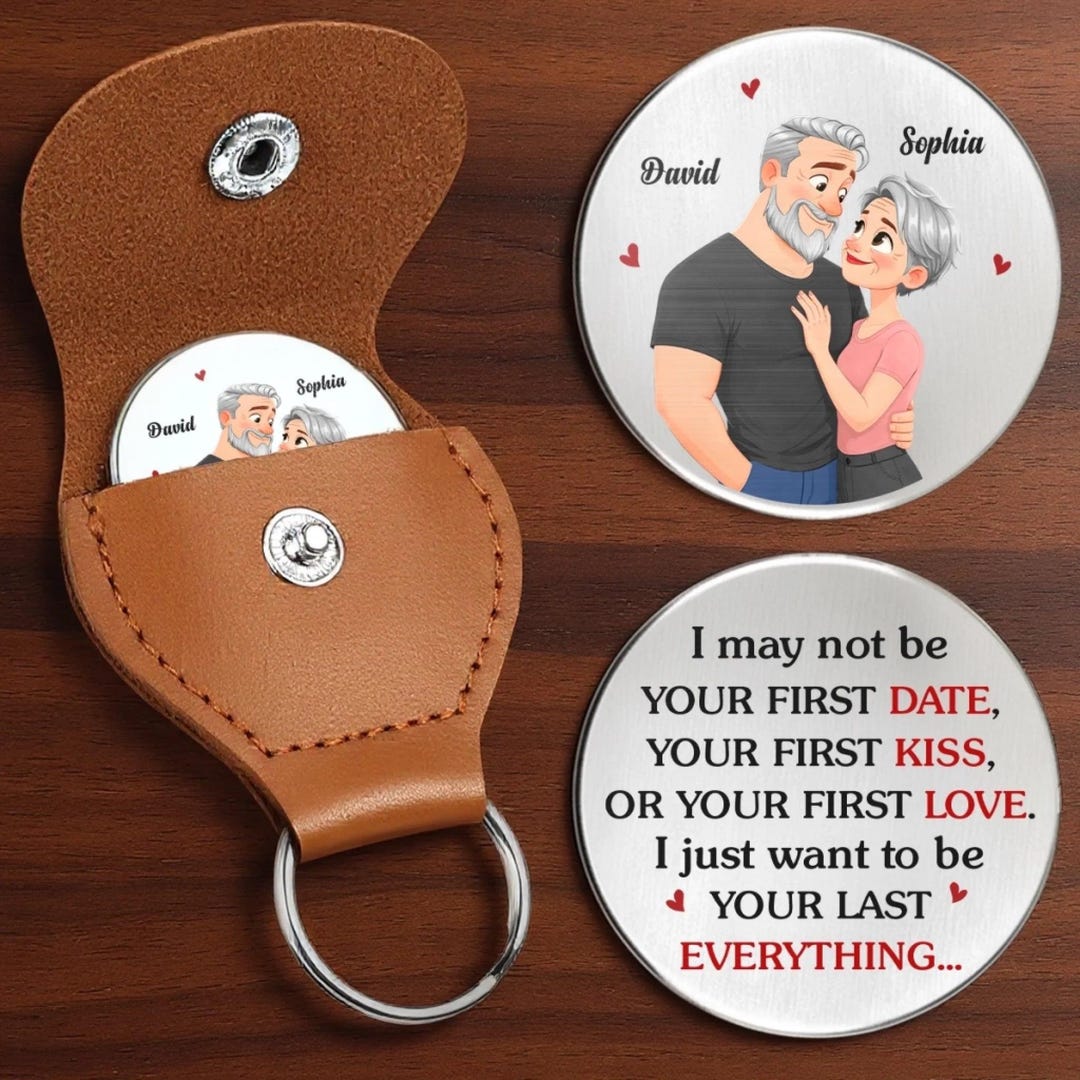 Personalized Pocket Hug Coin for Couple, Romantic Anniversary Gift for ...