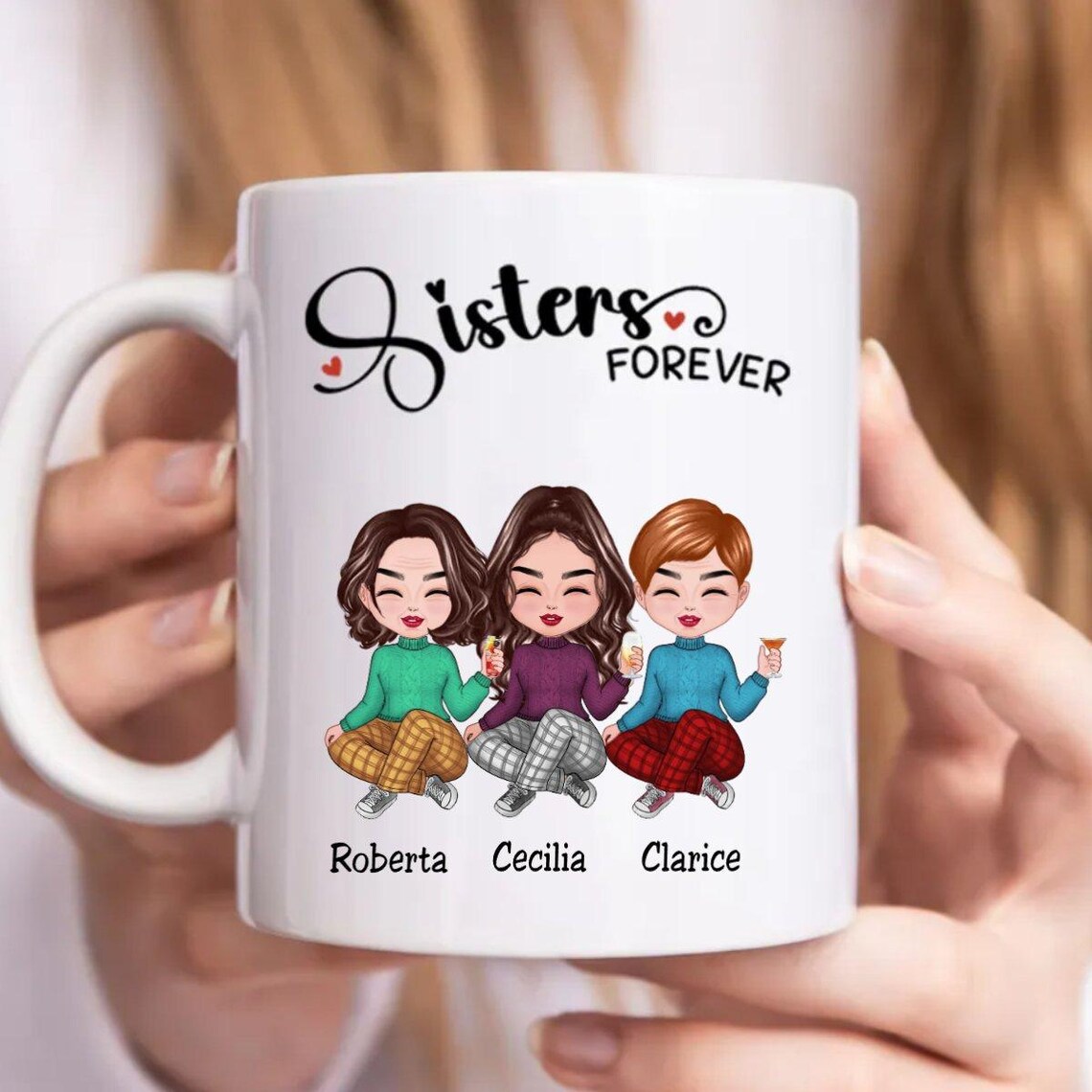 Personalized Sisters Forever Mug - Custom Family Gift - Etsy