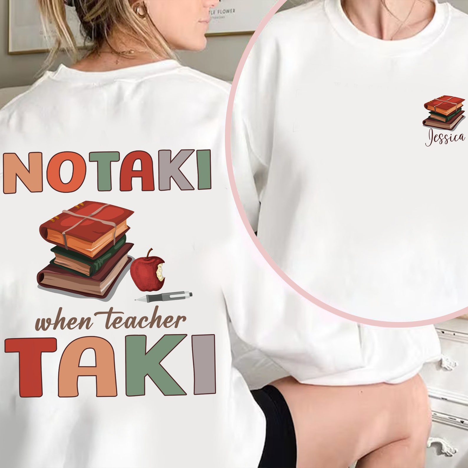 Personalized No Taki When Teacher Taki Shirt, Custom Shirt for Teacher ...