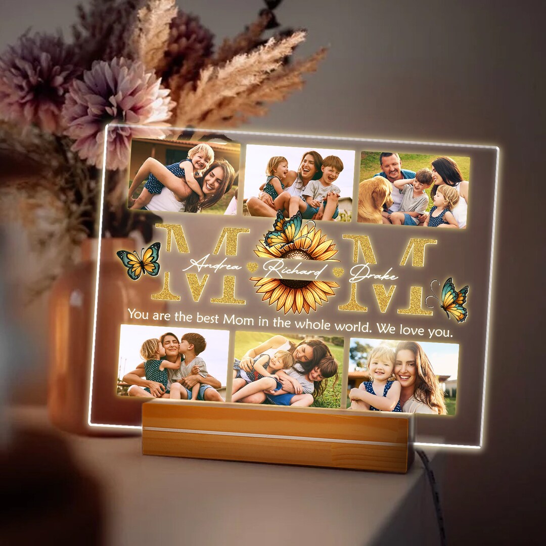 Personalized Family Photo Collage, Acrylic Custom Plaque, Mother's Day ...