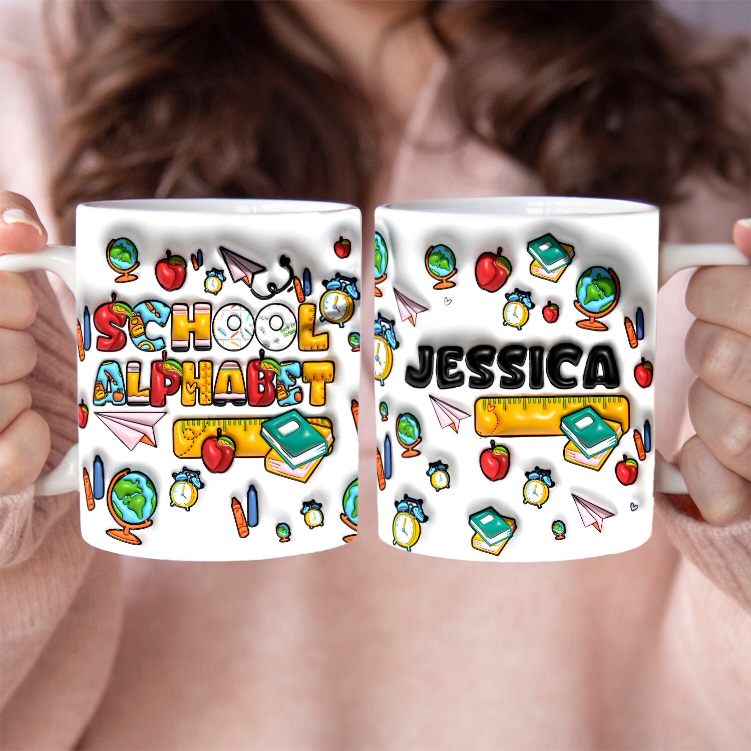 Personalized Teacher Back to School 3D Inflated Mug, Custom Name Mug ...