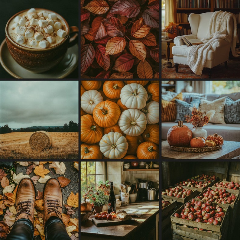 Stock Image Bundle for Social Media and Marketing - Autumn Theme - Etsy