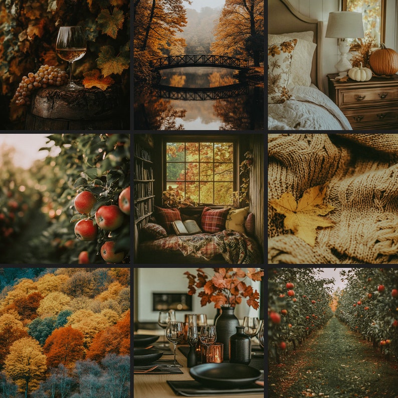 Stock Image Bundle for Social Media and Marketing - Autumn Theme - Etsy