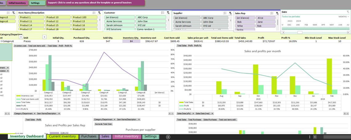 Ultimate Inventory-stock Management Tracker Template/ Interactive ...