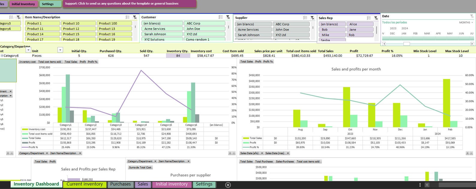 Ultimate Inventory-stock Management Tracker Template/ Interactive ...