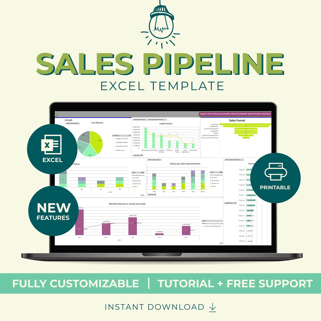 Sales Pipeline Pro: Excel Template for Revenue Growth Mastery 30 ...