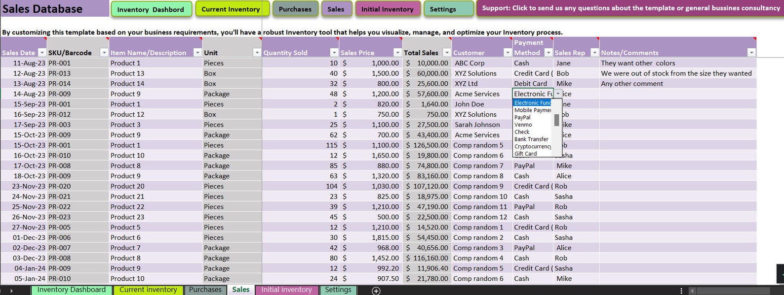 Ultimate Inventory-stock Management Tracker Template/ Interactive ...