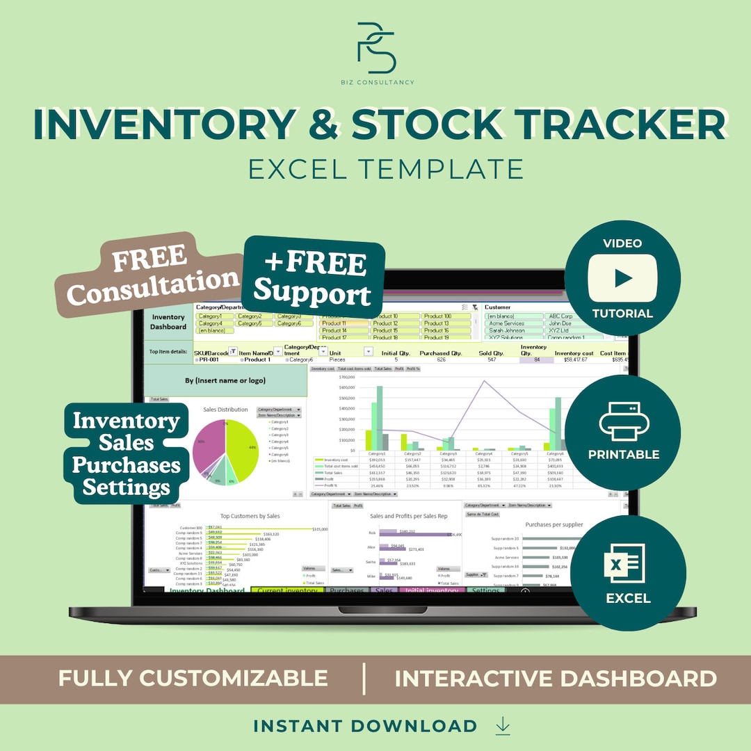 Ultimate Inventory-stock Management Tracker Template/ Interactive ...