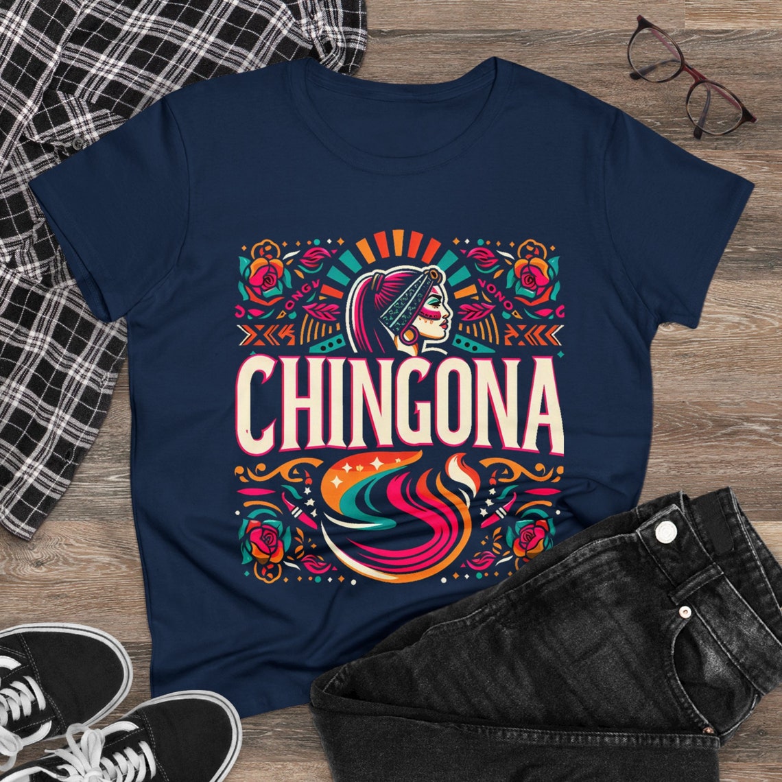 Chingona Mujer Latina Powerful Latin Woman Native Elements Mexico Women ...