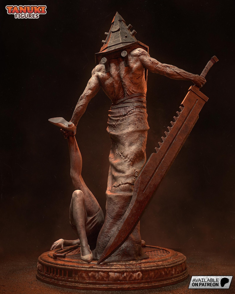 Pyramid Head Miniature 14cm – Silent Hill | Hand-painted 3D Resin ...