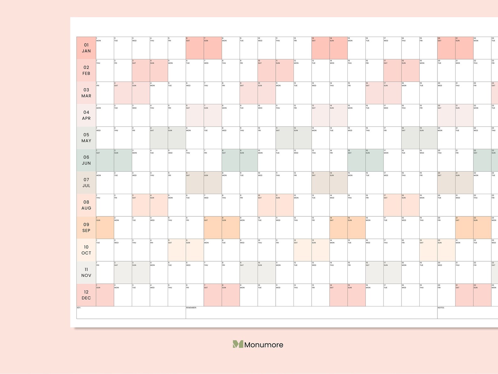 Printable PDF 2024 2025 Planner Duo Massive Annual Wall Calendar ...
