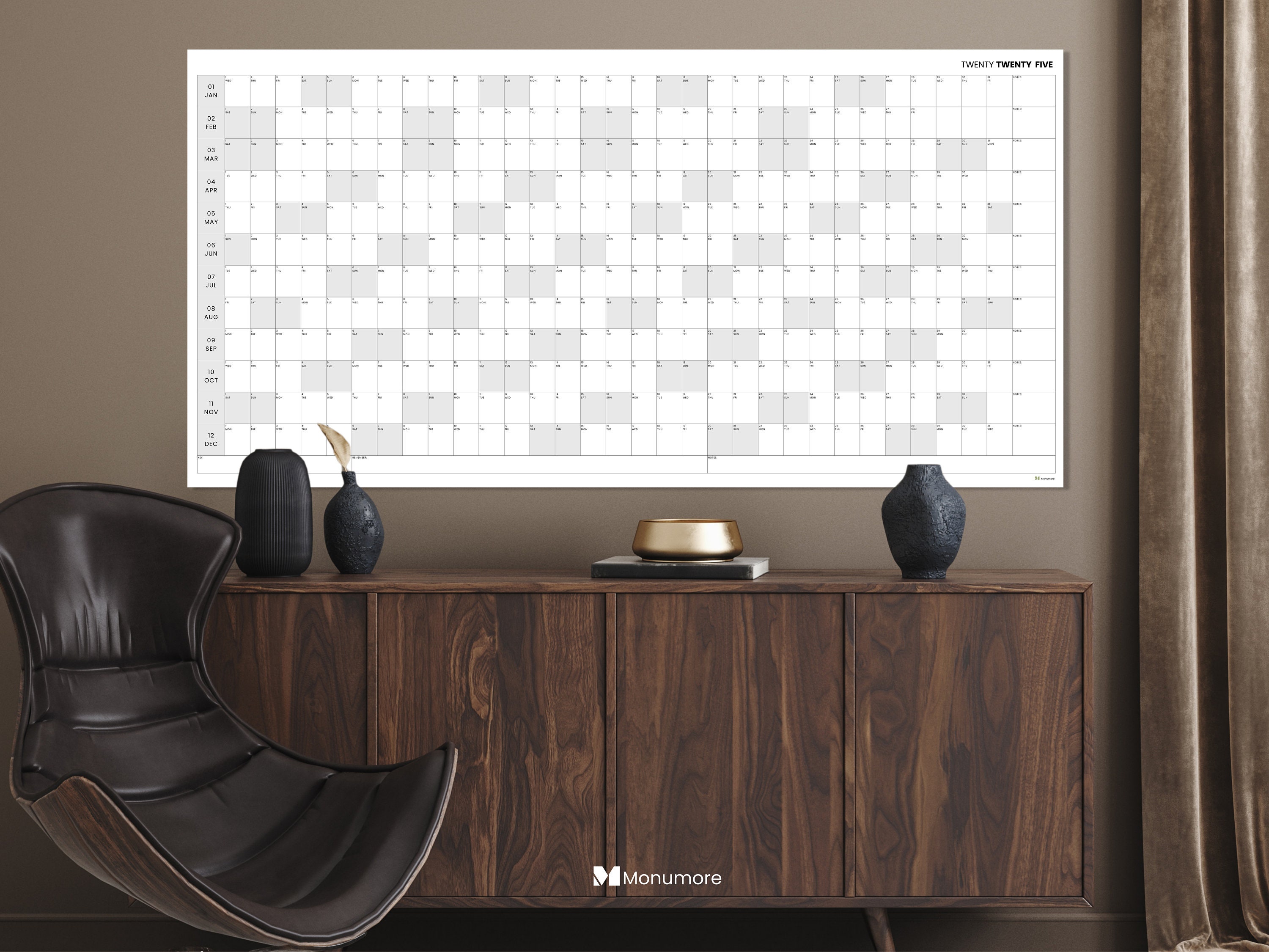 Printable PDF 2024 2025 Planner Duo Massive Annual Wall Calendar ...