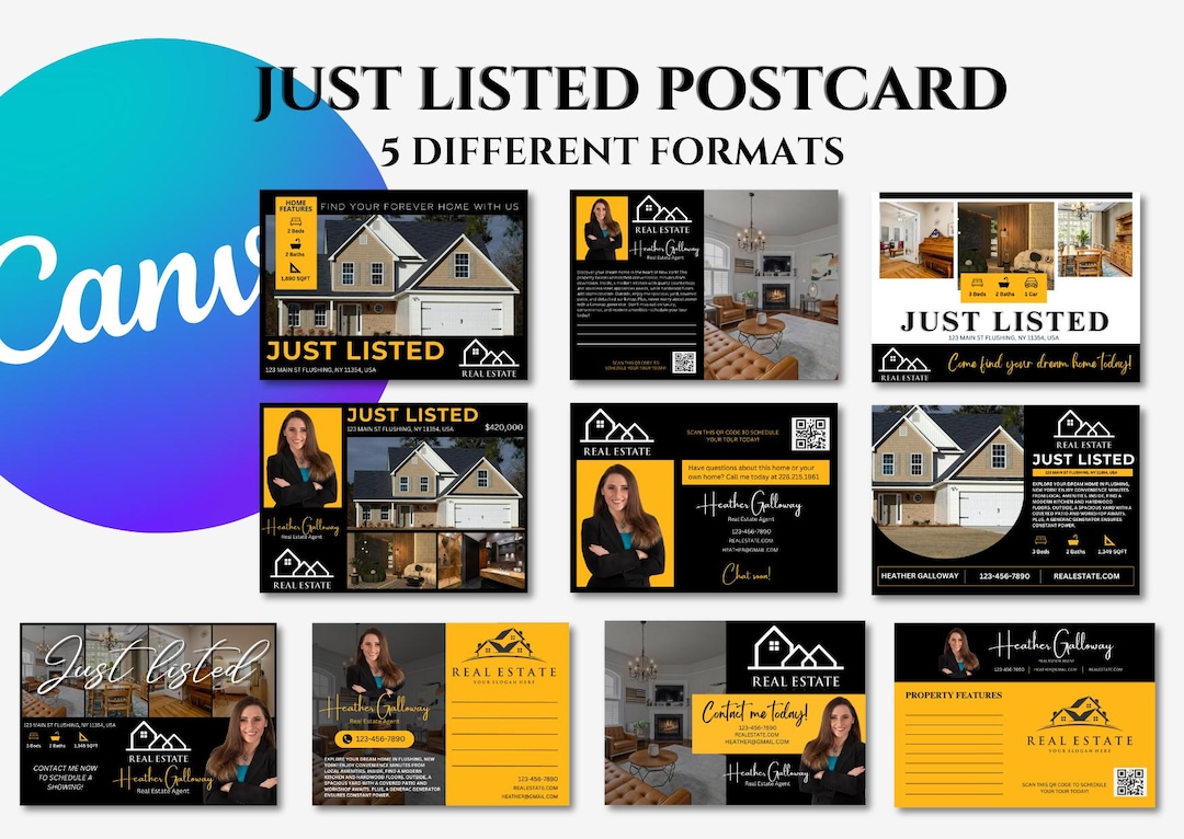 Just LISTED Real Estate Postcards | Real Estate Farming | Real Estate ...