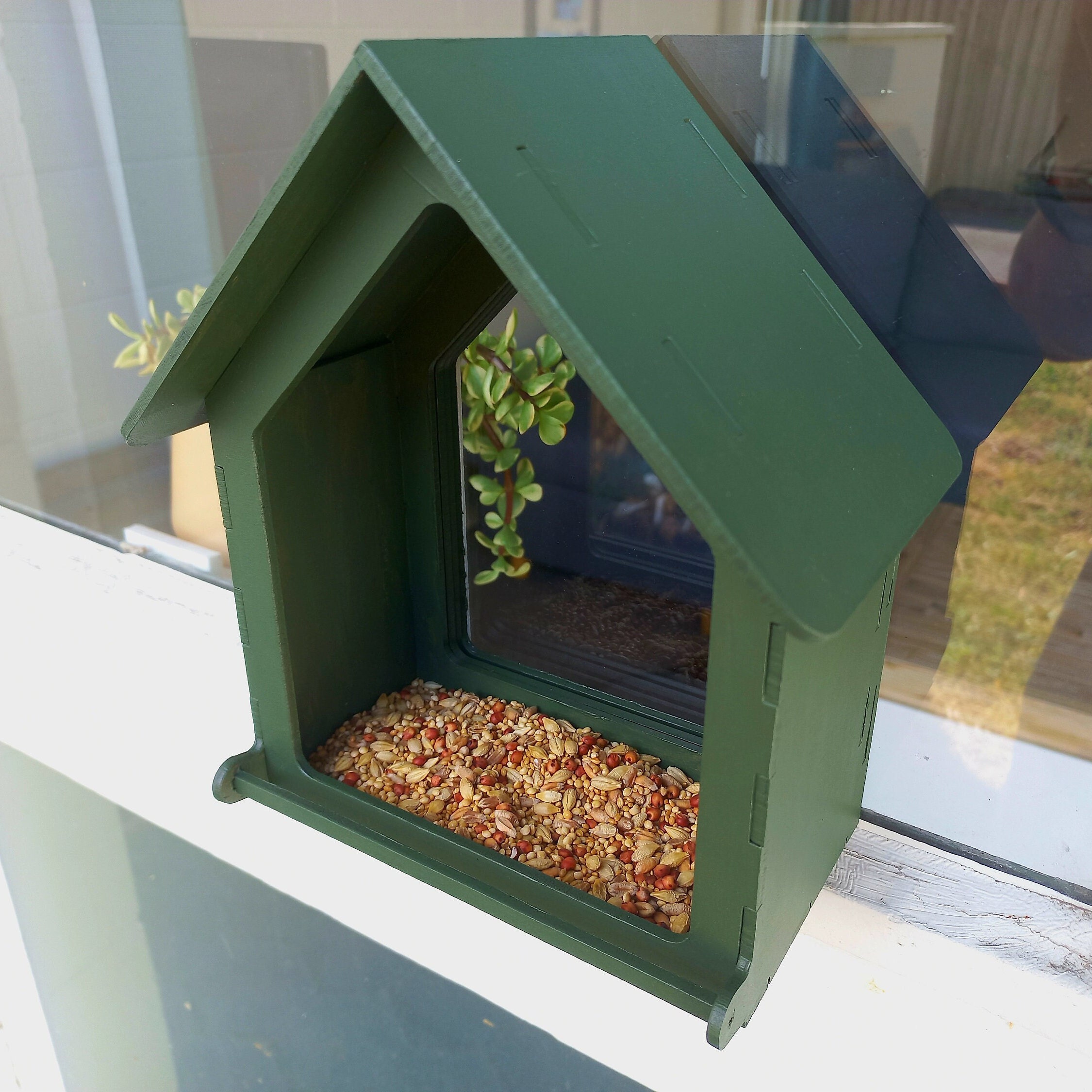 Laser Cut Window Bird Feeder. DXF, SVG Digital File Download. 3 Mm or 4 ...