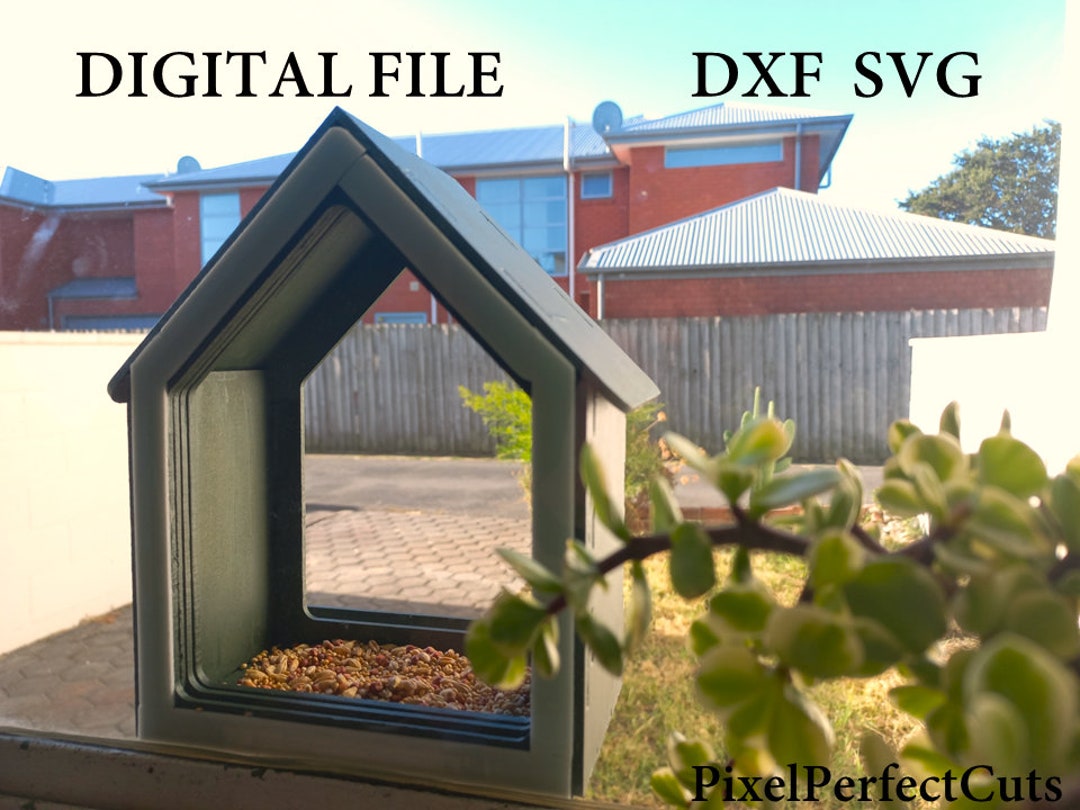 Laser Cut Window Bird Feeder. DXF, SVG Digital File Download. 3 Mm or 4 ...