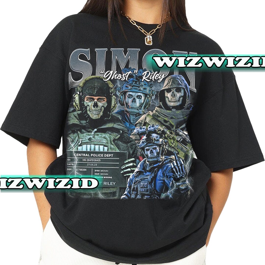 Retro 90's Simon Ghost Riley COD Homage T-shirt, Simon Ghost Riley COD ...