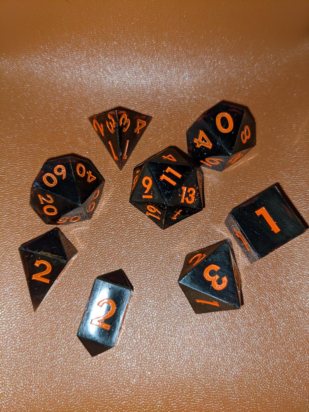 Resin DND Dice 9 Piece Set - Etsy