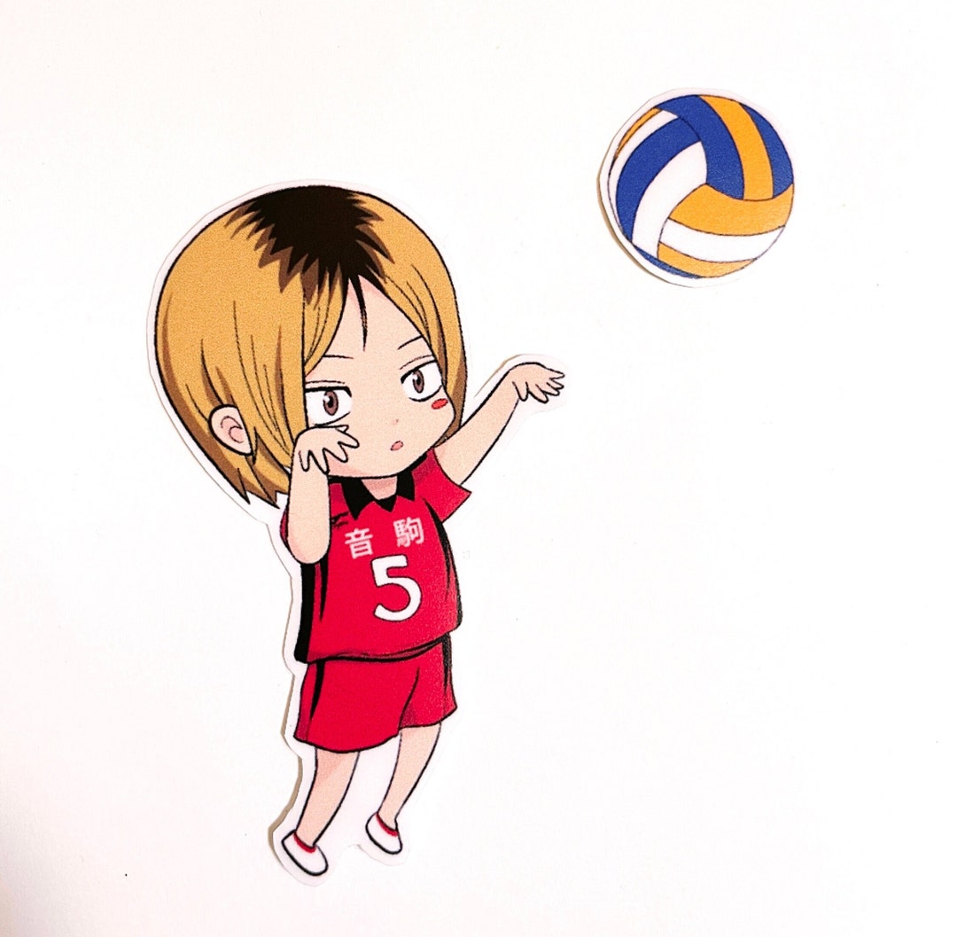 Anime Boy Volleyball Vinyl Sticker Gift for Him Waterproof Matte ...