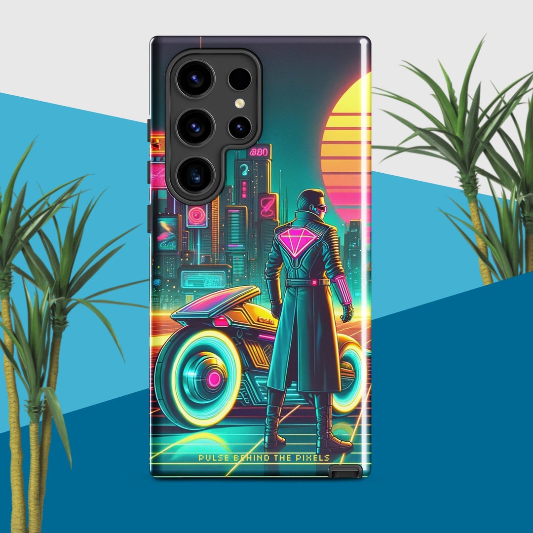 Tough Case for Samsung® - Retro-futuristic Cyberpunk Cityscape Art Case ...