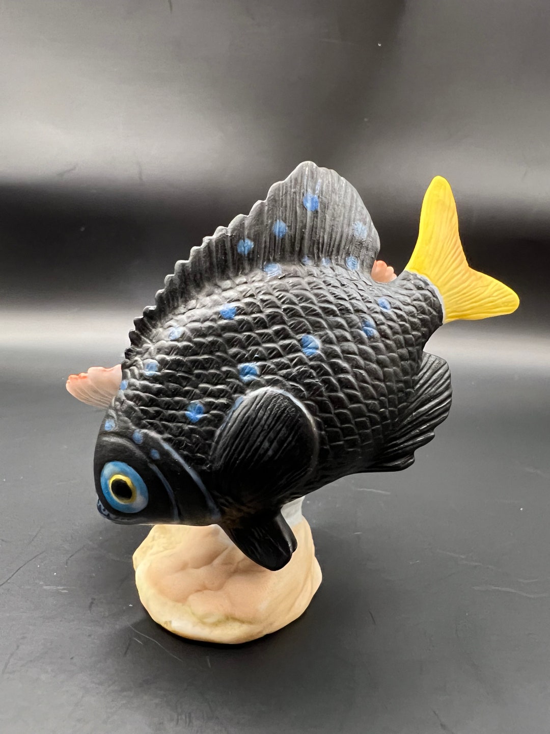 Franklin Mint Jeweled Ocean Yellowtail Damsel Fish Figurine Porcelain ...