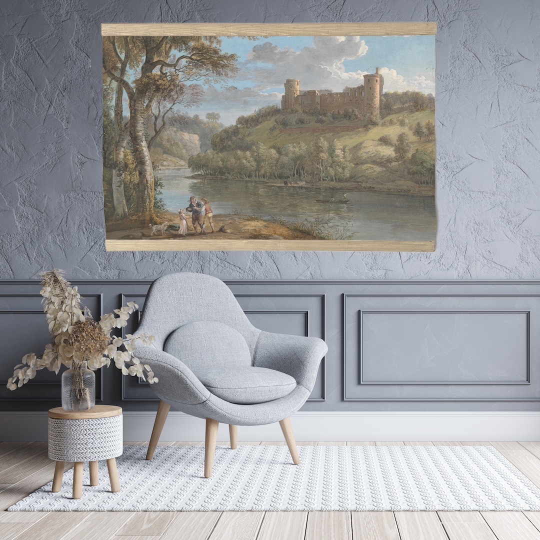 Castle Wall Hanging, Castle Wall Decor, Extra Large Wall Art, Scenic ...