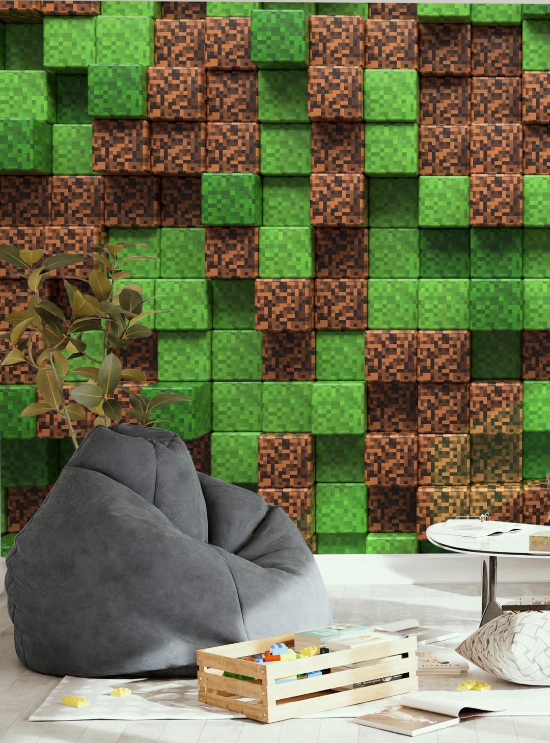 Video Game Pixelart Wallpaper, Gaming Mural Playroom Print ...