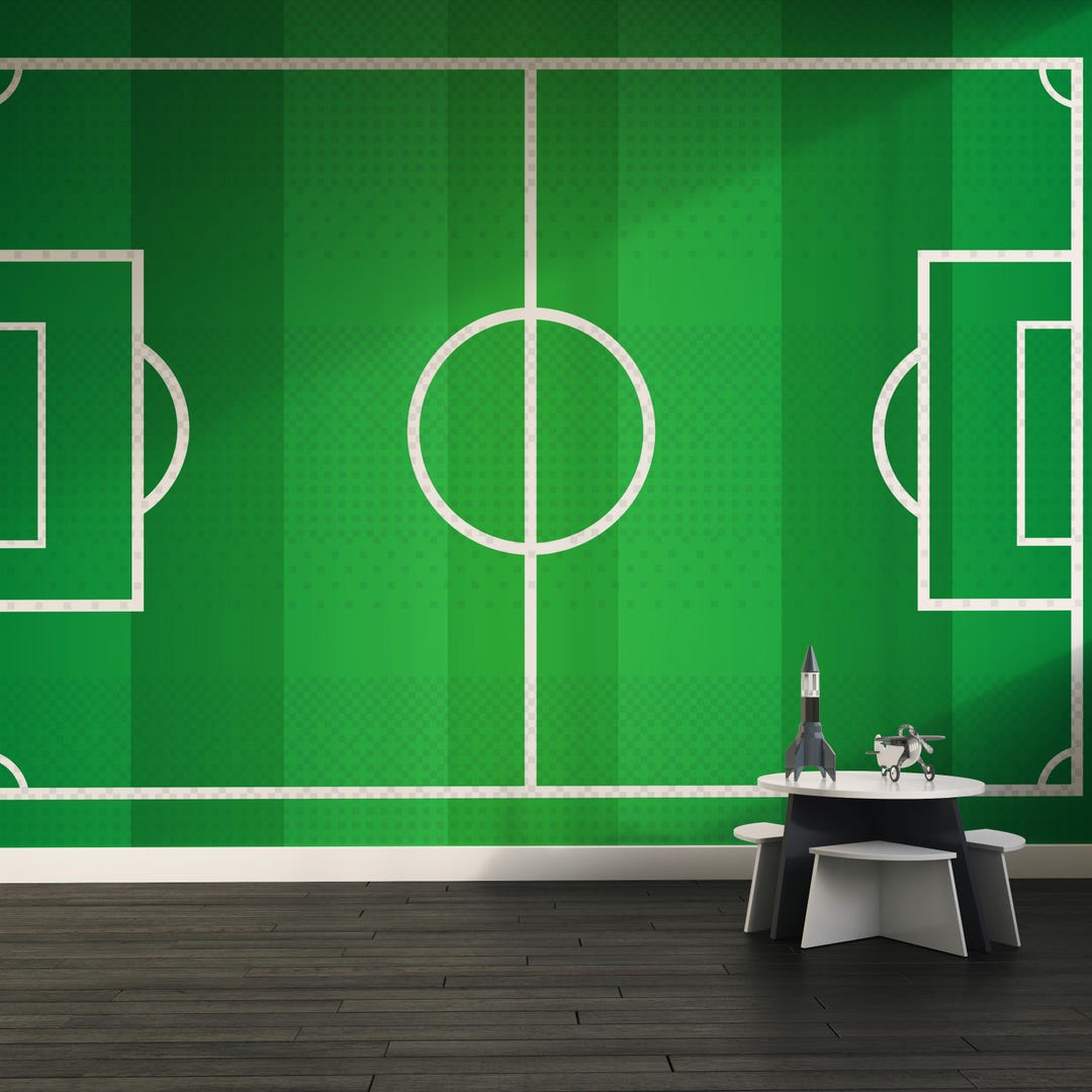 Football Field Wallpaper Peel and Stick, Sports Wall Murals, Soccer ...
