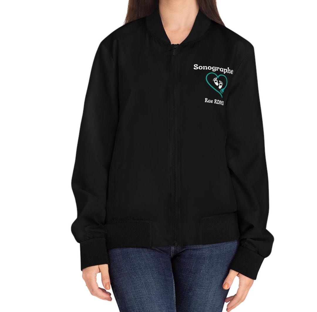 Personalized Ultrasound Bomber Jacket, Personalized Radiology Tech ...