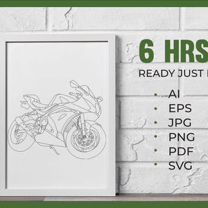 Custom Bike Line Drawing, Bikes Outline, Personalized Line Art, Bikes ...