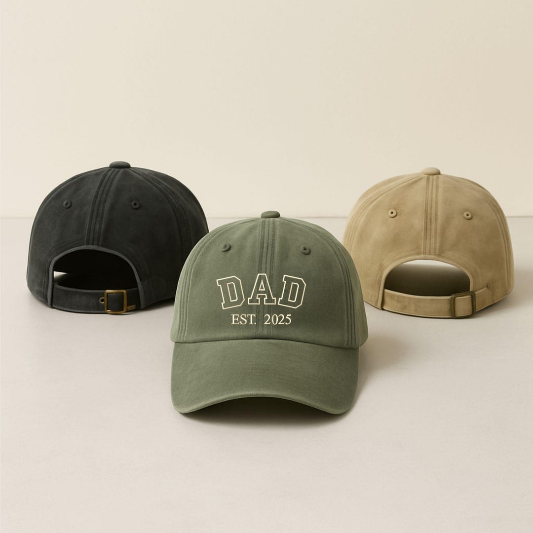 Dad Est Year Hat, Custom Grandpa Hat With Embroidery, Personalized New ...