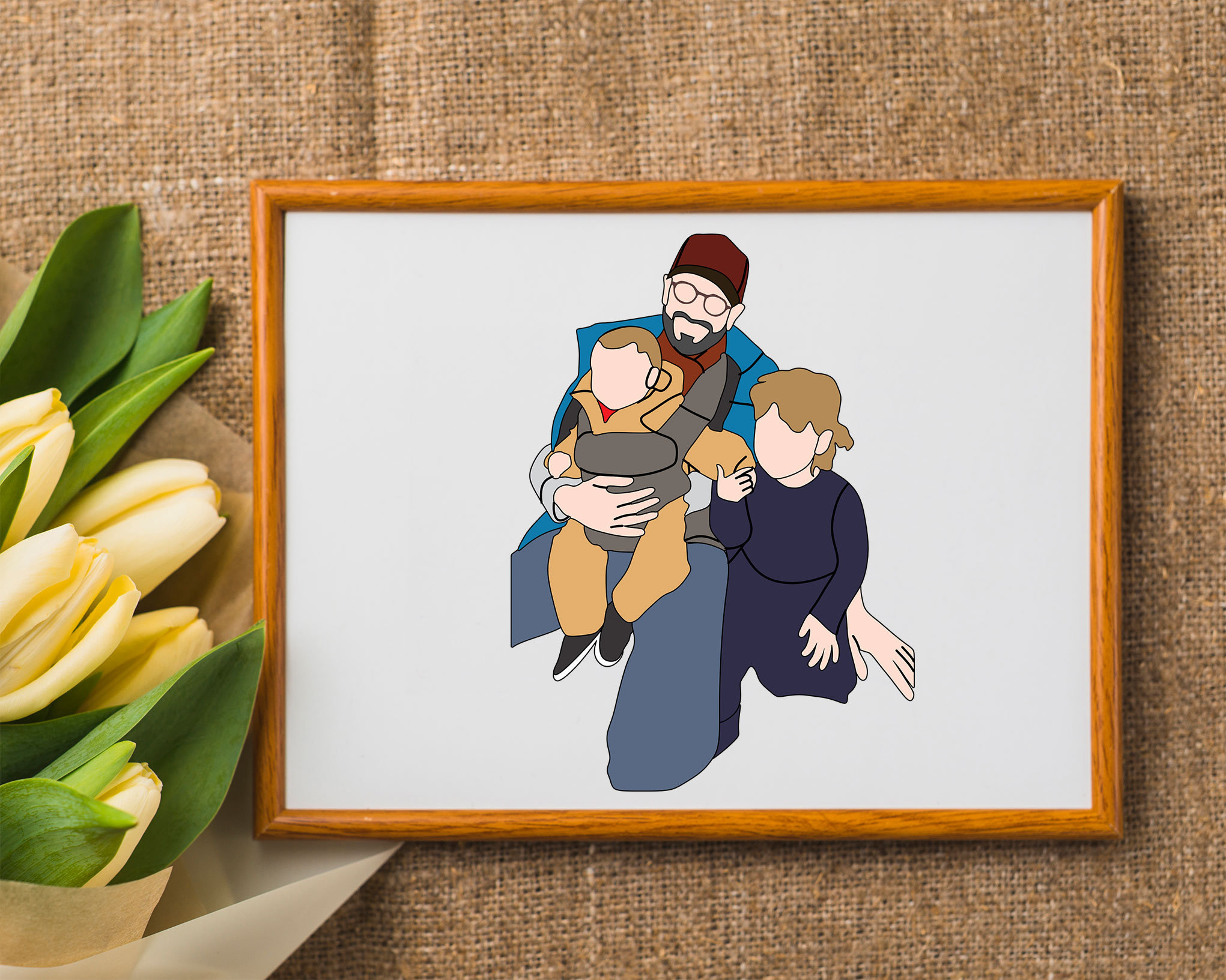 Faceless Custom Portrait, Faceless Portrait From Photo, Personalized ...