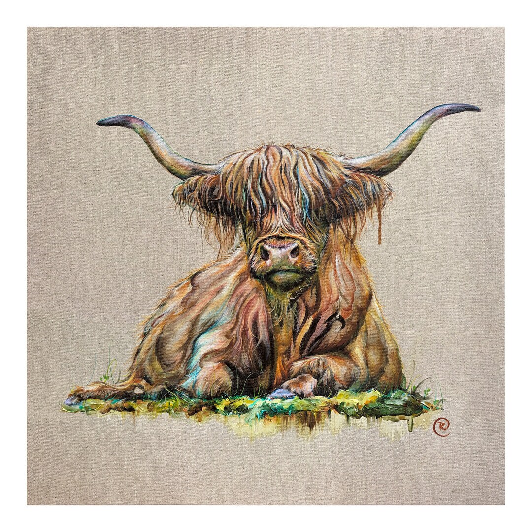 Docile Highland Cow Print - Etsy