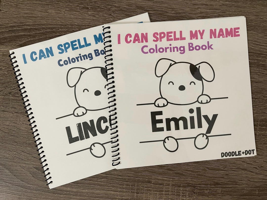 Personalized Name Spelling Coloring Book | Homeschool Learning | Party ...