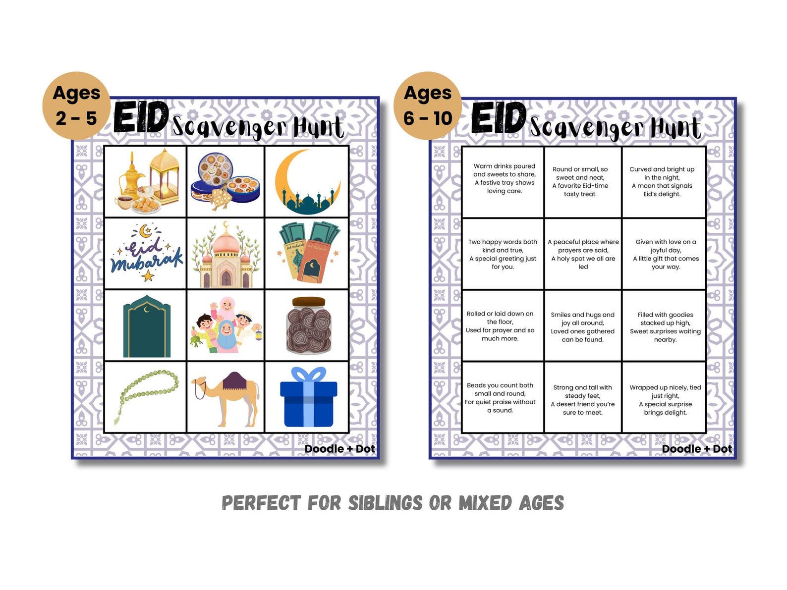 Eid Scavenger Hunt for Kids | Printable Eid Party Game | Islamic ...