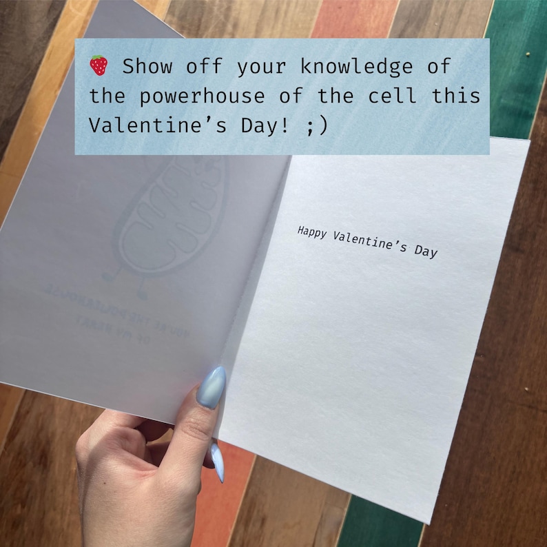 Mitochondria Valentine's Day Card: Biology Science Love - Etsy