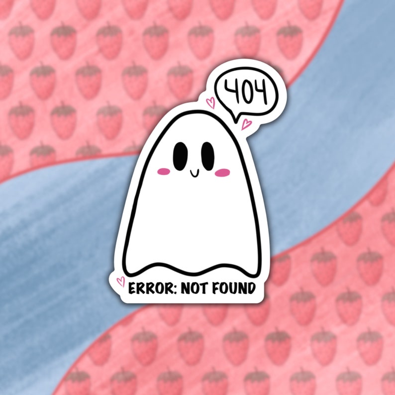 404 Error Ghost Vinyl Sticker: Funny Tech Gift - Etsy