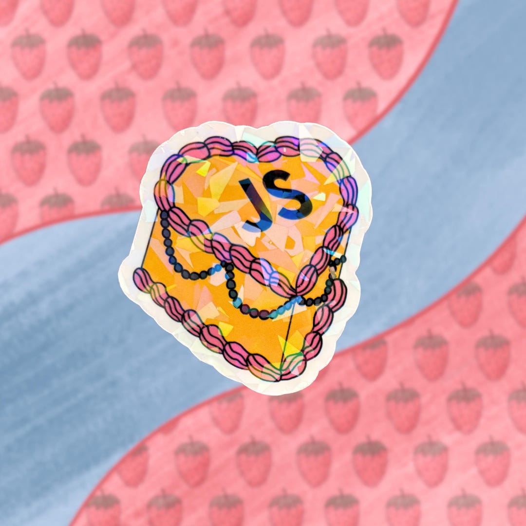 Javascript Cake Sticker, Holographic JS Sticker, Engineer Gift, Tech ... Javascript Cake Sticker, Holographic JS Sticker, Engineer Gift, Tech ...