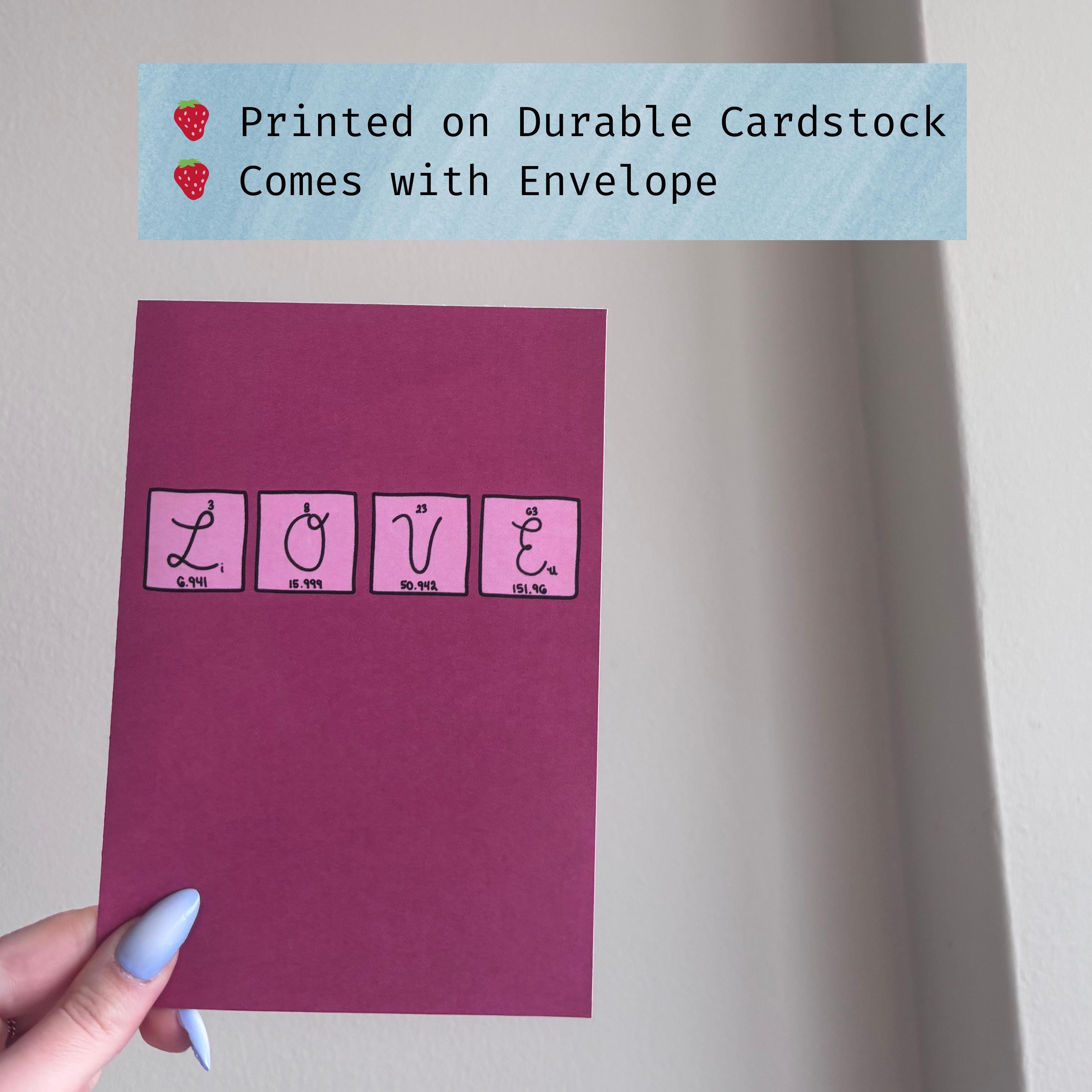 Periodic Table Love Card: Chemistry Valentine's Day STEM Gift - Etsy