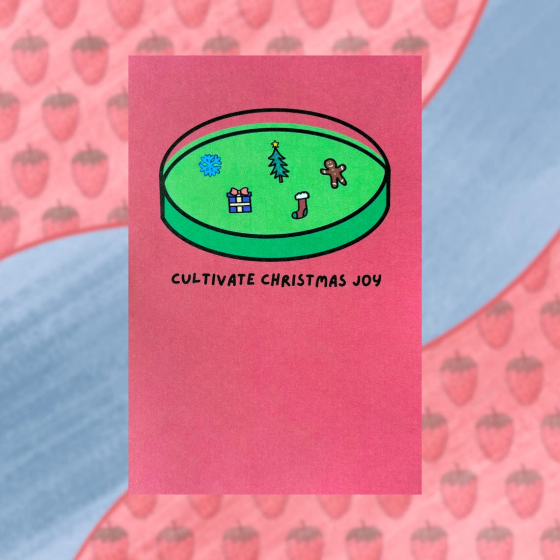 Science Christmas Card, Cultivate Christmas Joy, Petri Dish Holiday ...