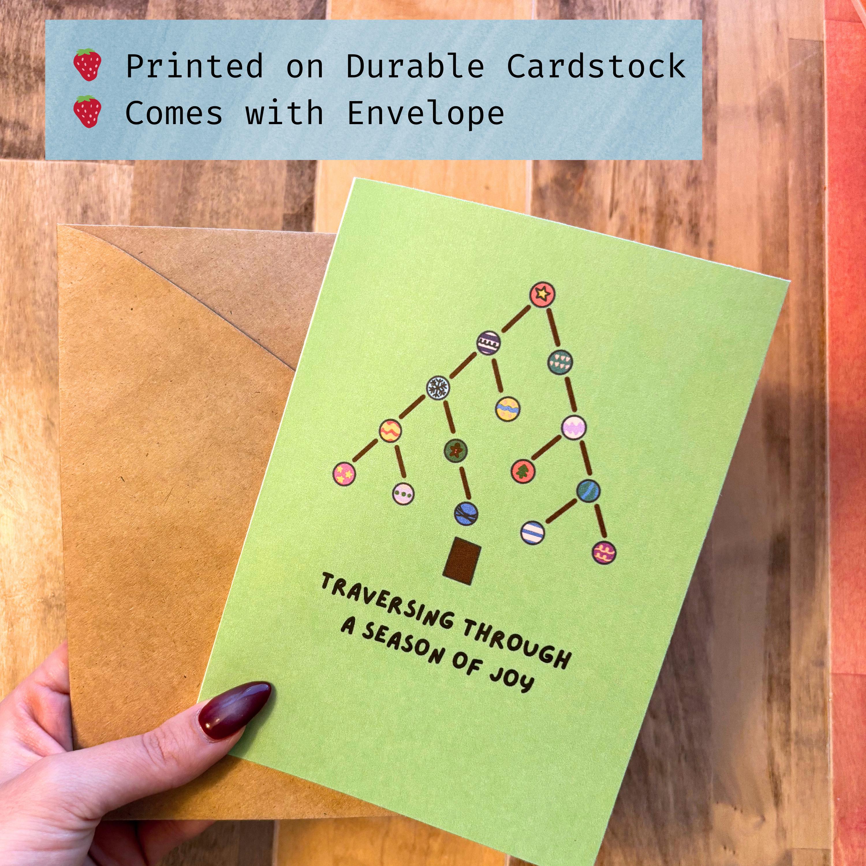 Binary Tree Christmas Card: Tech Holiday Card for Software Engineers - Etsy
