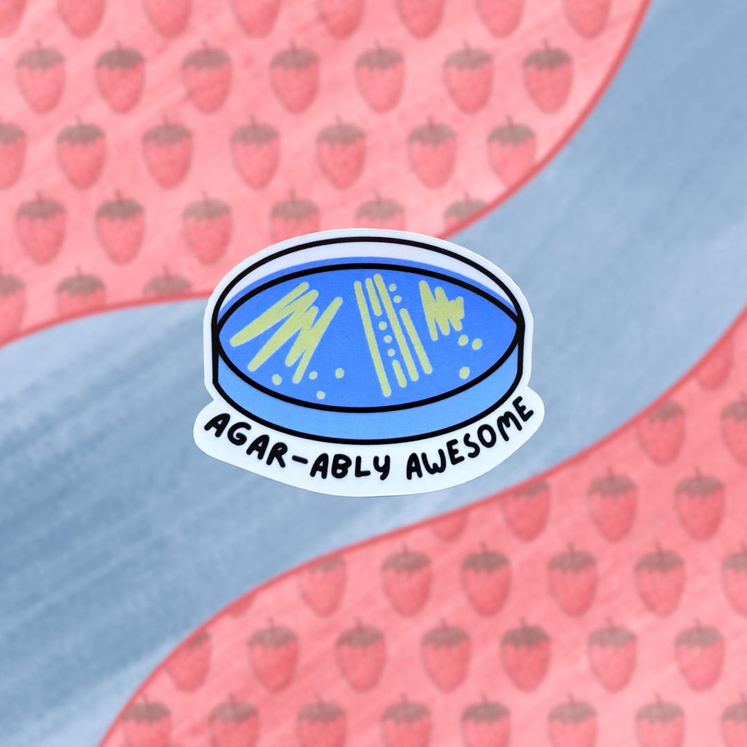 Agar-ably Petri Dish Vinyl Sticker, Science Humor - Etsy