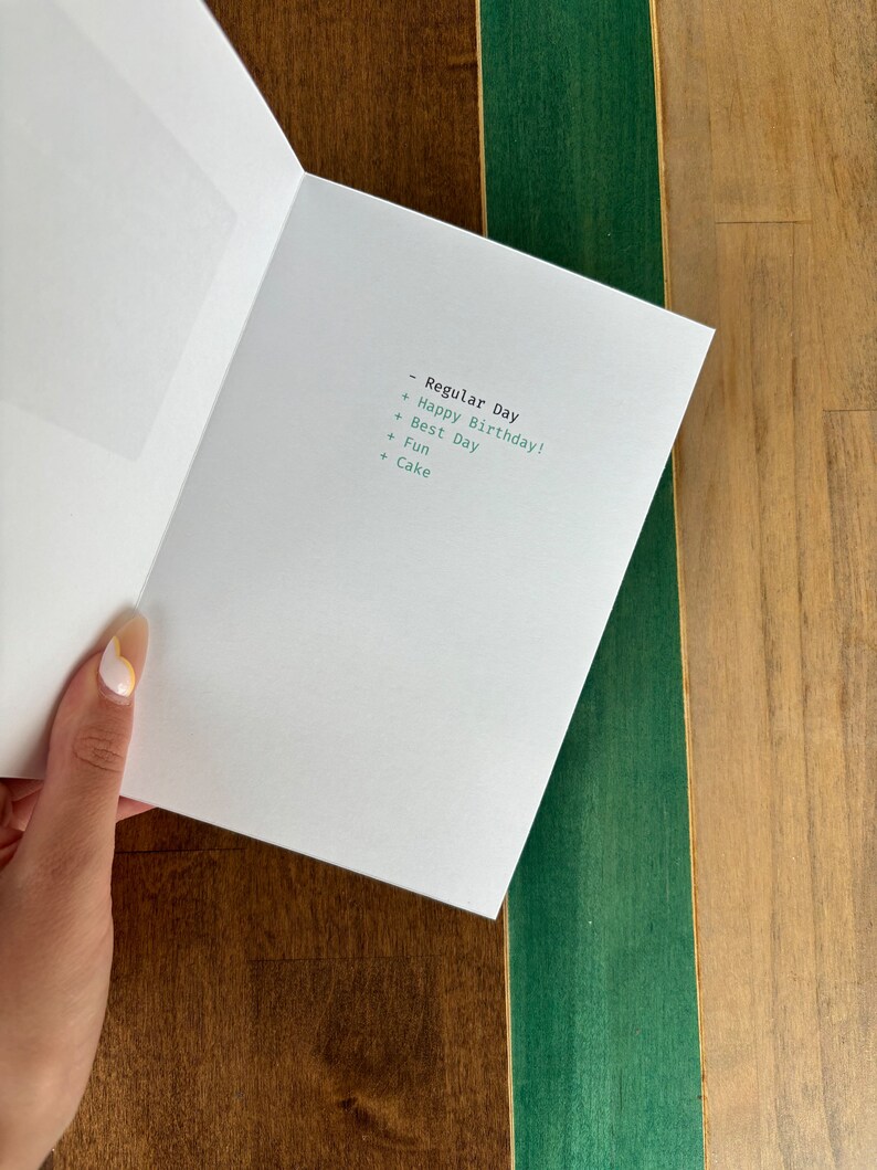 Git Commit Birthday Card: Coder Gift, Software Engineer Greeting - Etsy
