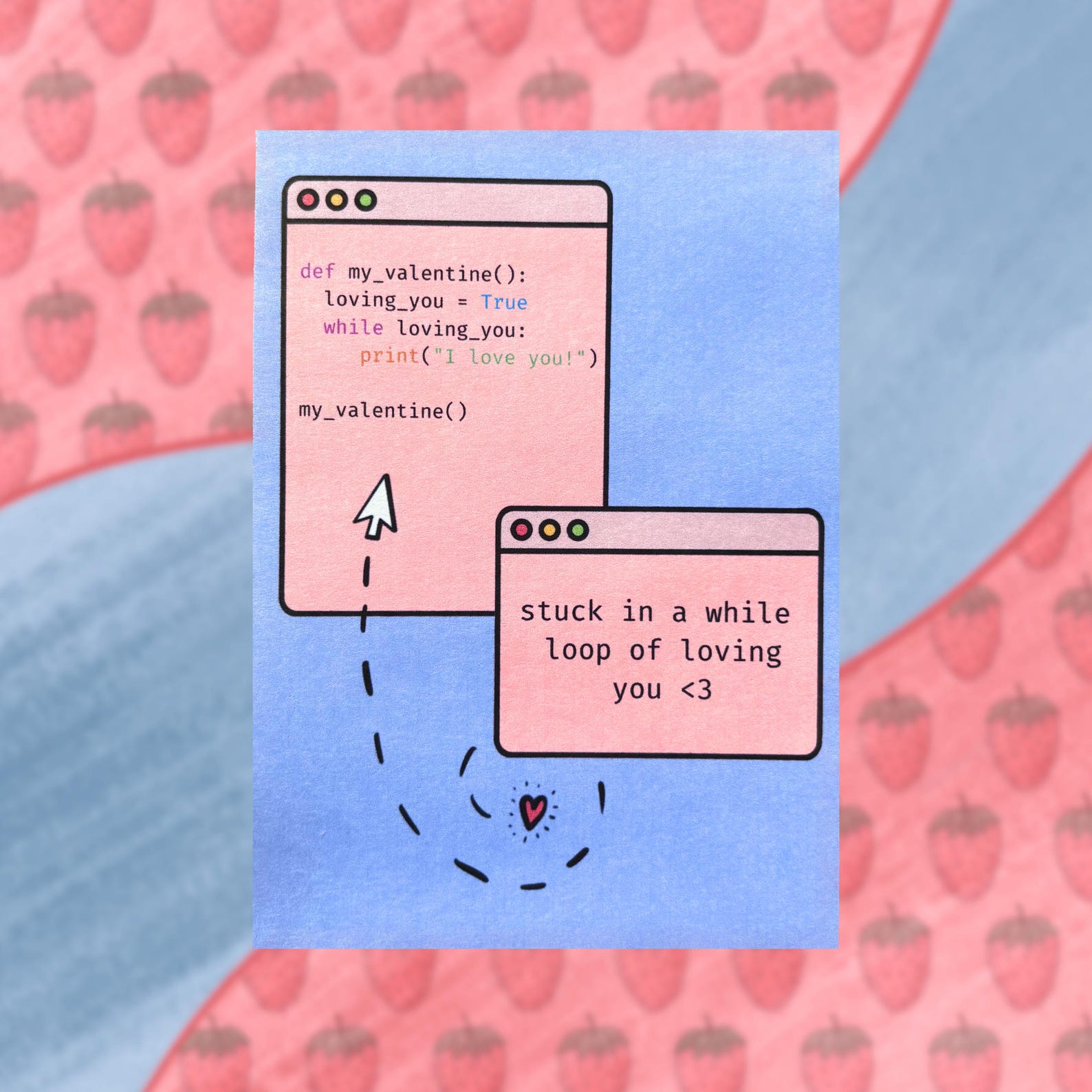 Funny Programmer Valentine's Day Card: Stuck in a While Loop - Etsy