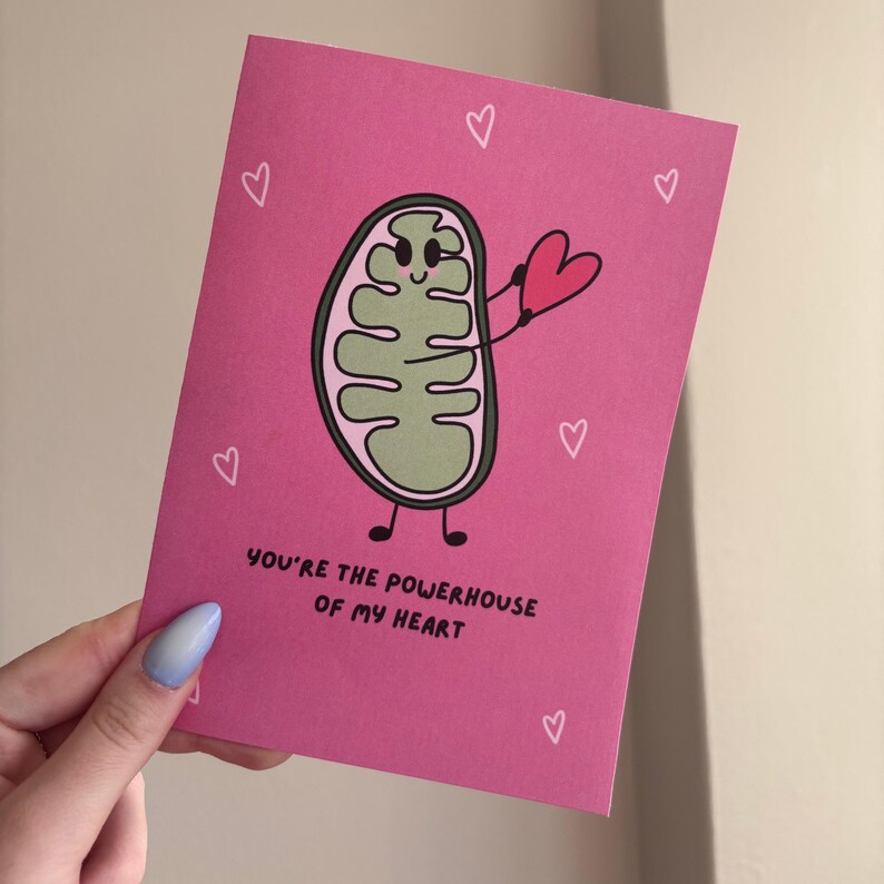 Mitochondria Valentine's Day Card: Biology Science Love - Etsy