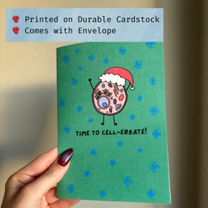 Biology Christmas Card, Funny Science Holiday Card, Cell-ebrate ...